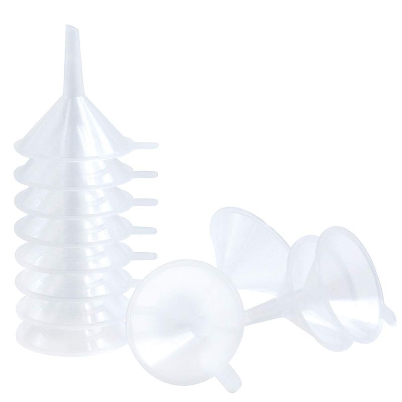 Small Funnel, 2.16inch Clear Plastic Mini Funnels for Science Lab ...