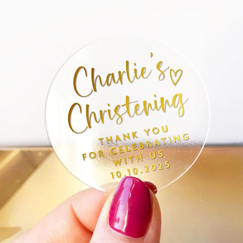 Personalized Christening Stickers - Baptism Thank You Favor Labels for ...