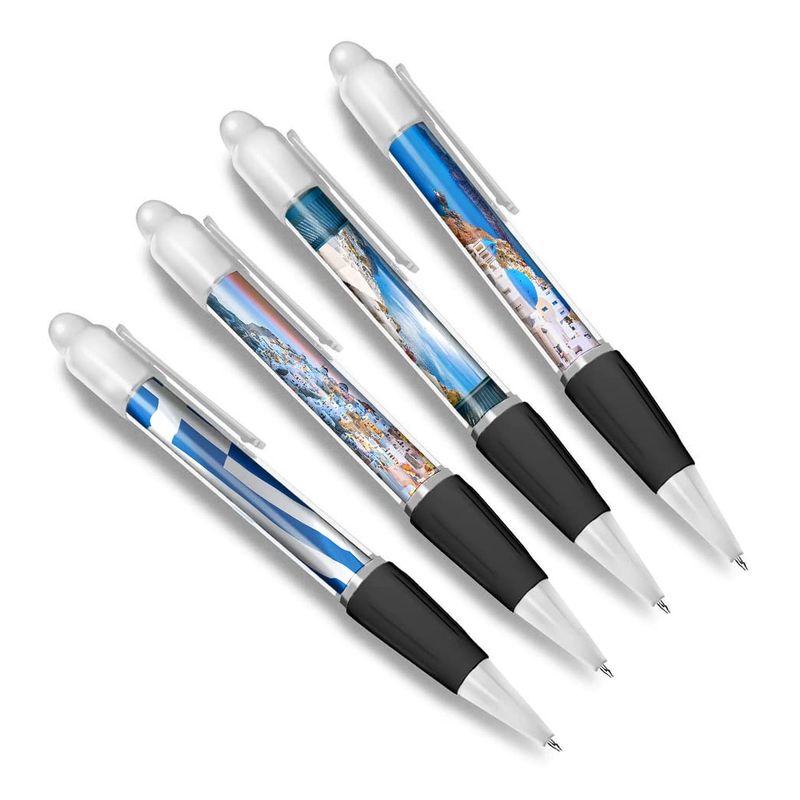 DV DESIGN Set of 4 Greece White Ballpoint Pens - Santorini Travel ...