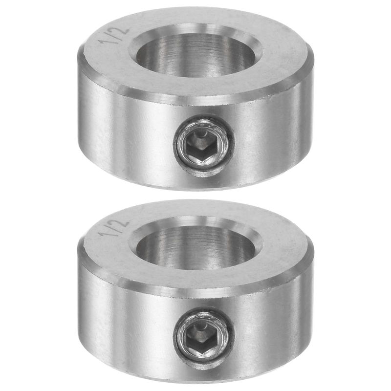 sourcing map 2pcs Shaft Collar 1/2" Bore 304 Stainless Steel Set Screw ...