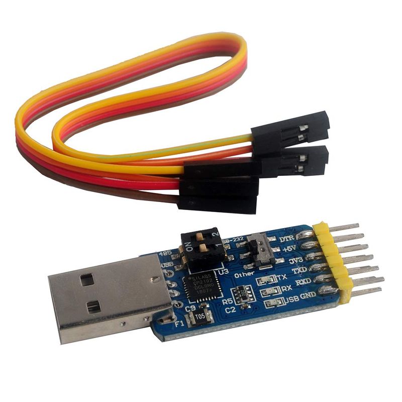 DIYmalls CP210x Series 2102 USB to TTL Serial Module 6 in 1 USB to ...
