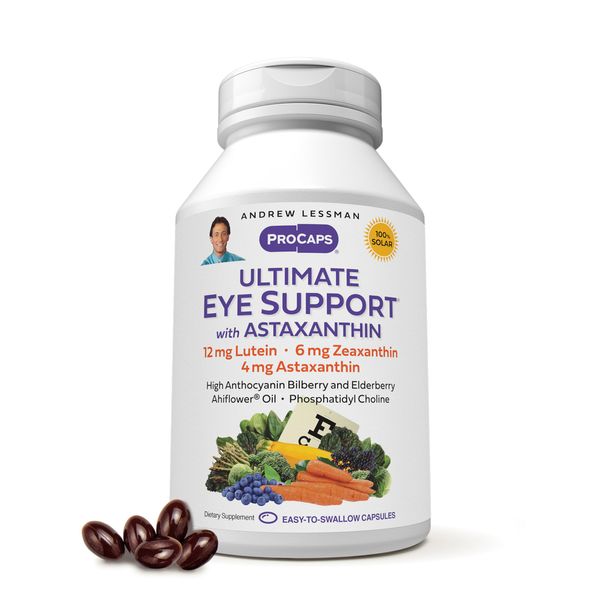 ANDREW LESSMAN Ultimate Eye Support with Astaxanthin 30 Softgels - 12mg ...