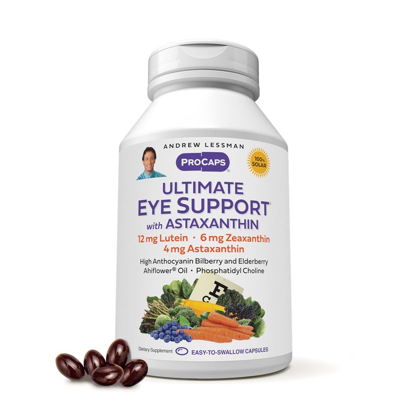 ANDREW LESSMAN Ultimate Eye Support with Astaxanthin 30 Softgels - 12mg ...