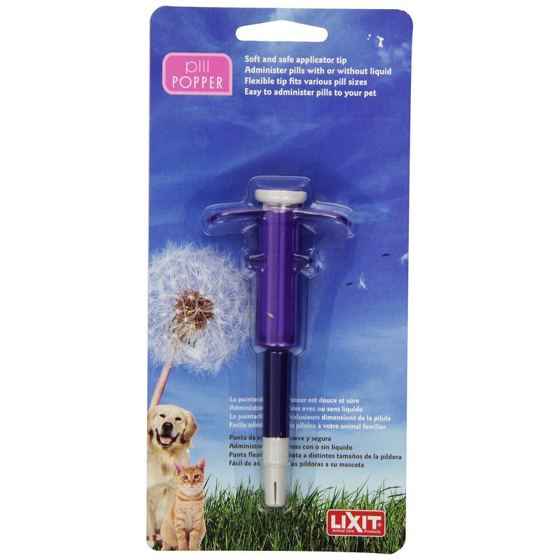 Lixit Safe Soft Tip Pill Administer Tool for Cats, Dogs and Other Pets That Require Medication ...