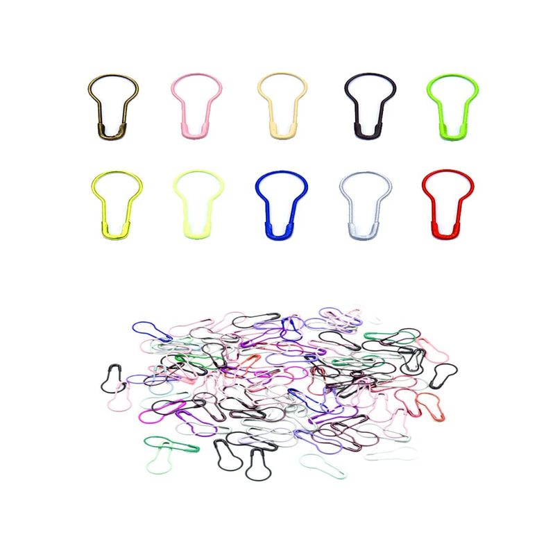 Bulb Safety Pins, 50 Pcs Safety Pins, 10 Colors Assorted Bulb Pins ...