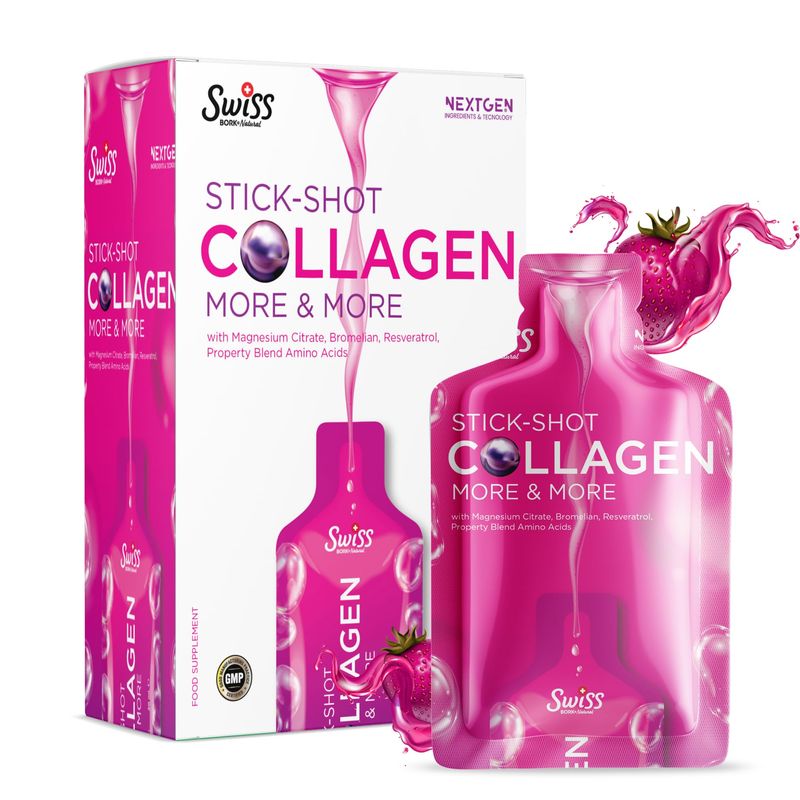 Swiss Bork Sugar-free Liquid Collagen Shots — Collagen 10000mg I, II ...
