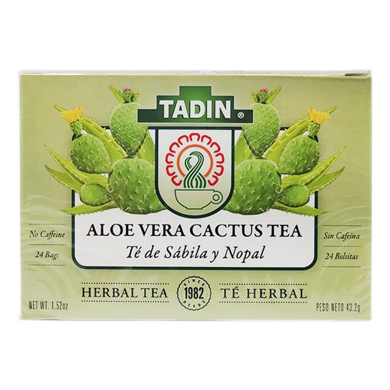 Tadin Tea Aloe Vera With Cactus 24 Bags - Te De Sabila Con Nopal - Tea ...