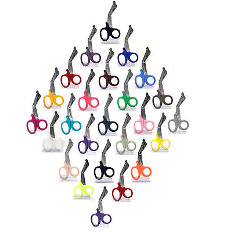 100 Pairs Mix Colors Nurse Medical Scissors EMT 7.25" Trauma Shears ...