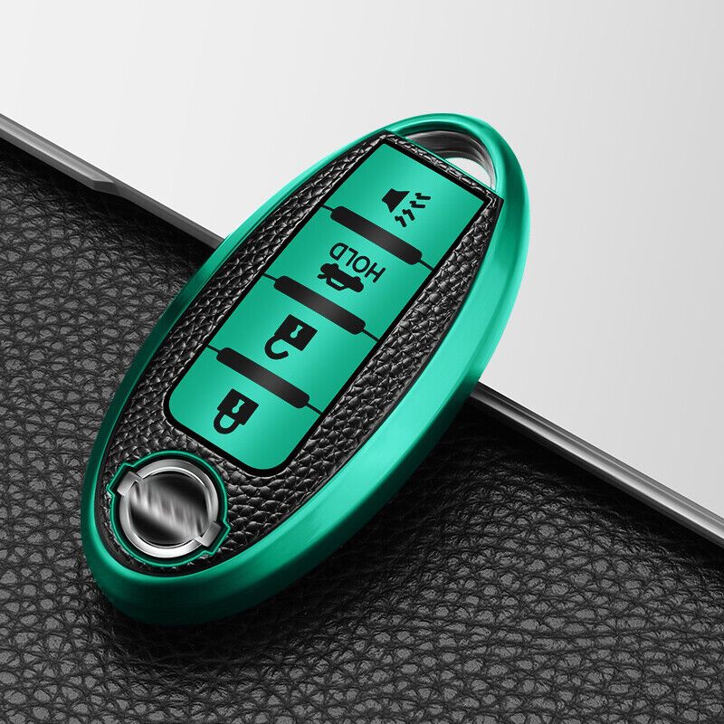 Soft 4 Button TPU+Leather Smart Key Cover Case Protector Holder For ...