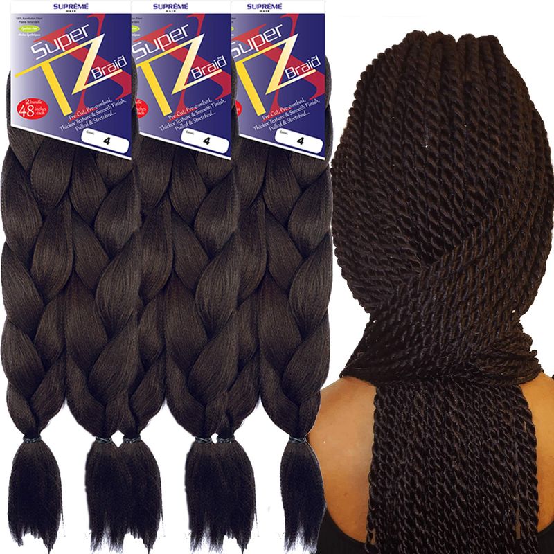 Pre-Stretched Braiding Hair Extensions – 48 Inch Long Unfolded – 6 ...