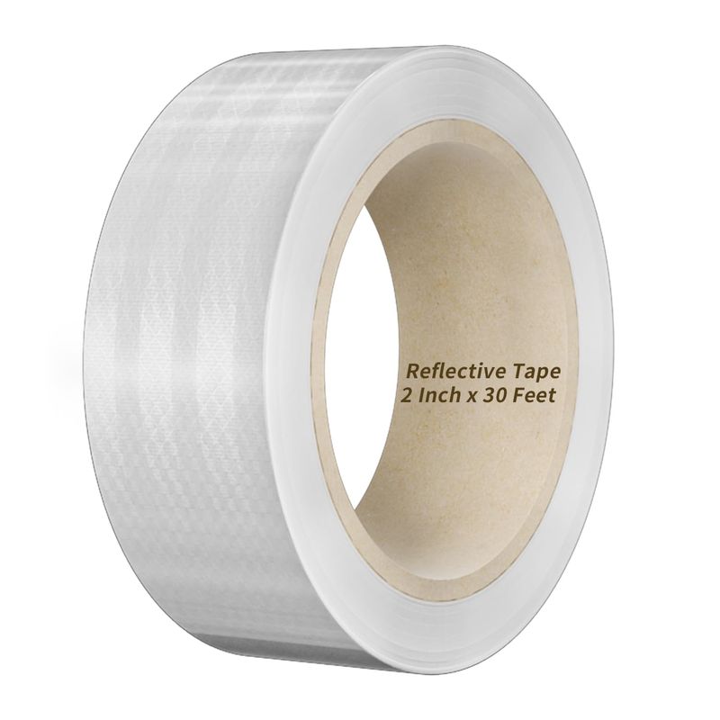 Duccinp Reflective Tape, 2 Inch x 30 Feet - High Intensity - White ...