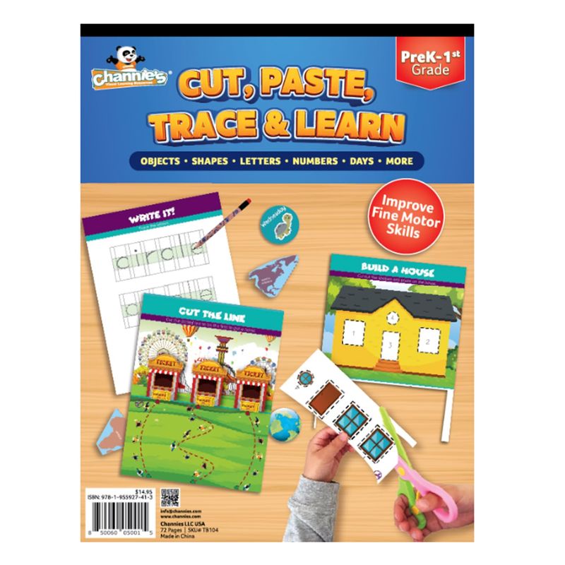 Channie’s Cut, Paste, Trace, & Learn Workbook - Scissor Skills Workbook ...