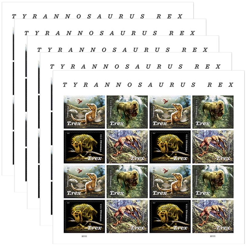 Tyrannosaurus Rex (T Rex) Forever First Class US Postage Stamps ...