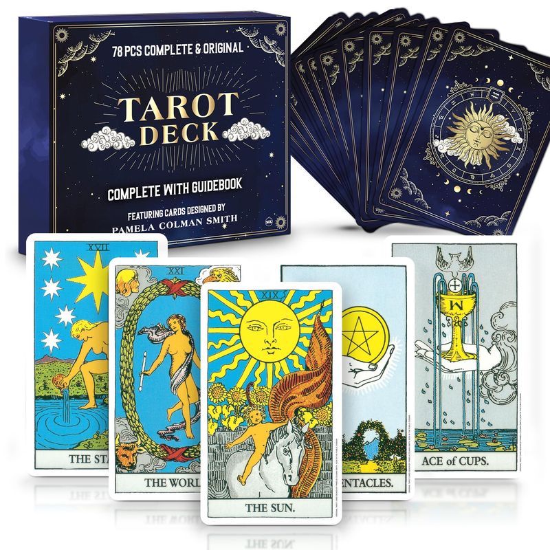 SOL Complete 78pcs Tarot Card Deck and Guidebook | Original Vintage ...