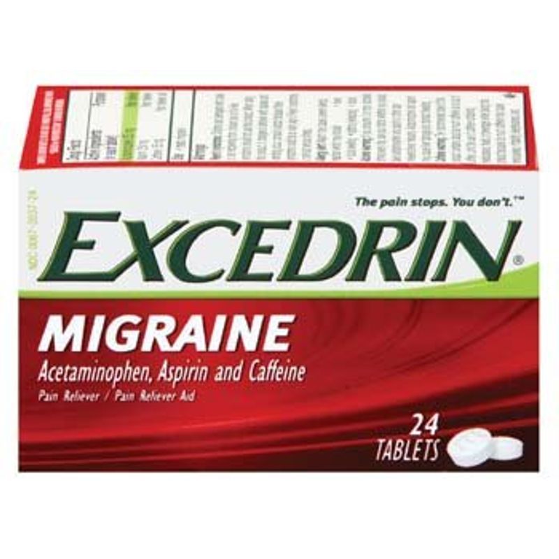 Excedrin Migraine Pain Reliever Aid 24 Count (3 Pack) - Online ...
