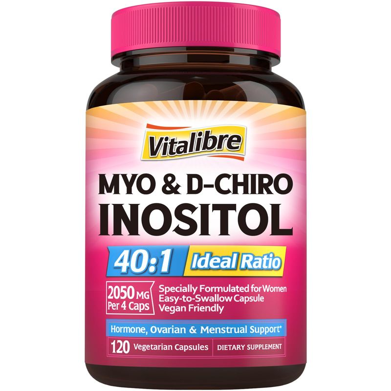 Vitalibre Inositol Supplement, Myo-Inositol & D-Chiro Inositol ...