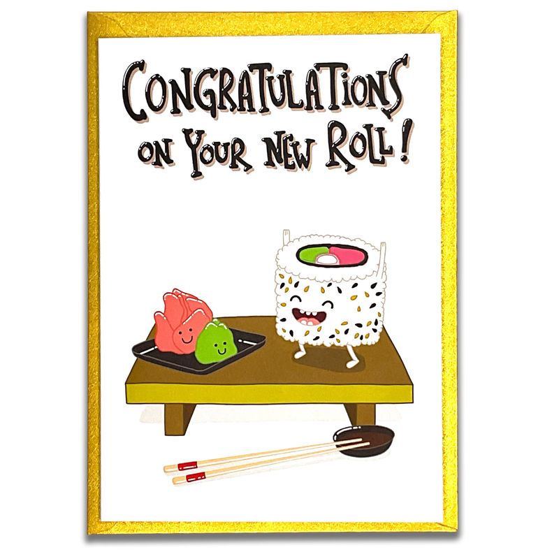 Congratulations on Your New Roll Card, Cute and Funny New Job Card ...