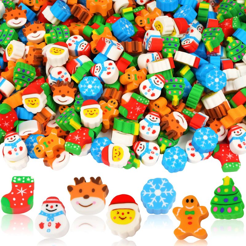 Christmas Mini Erasers for Kids Bulk, 240 PCS Cute Erasers Novelty ...