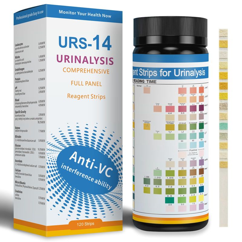 14-Panels Urinalysis Test Strips | 120 Strips, Urinalysis and Detection ...