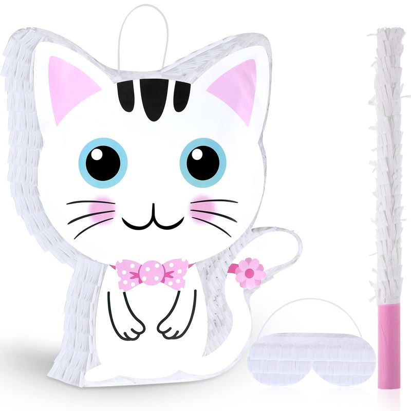 Aoriher Cat Piñata Cat Birthday Party Supplies Kitty Cat Piñatas with ...
