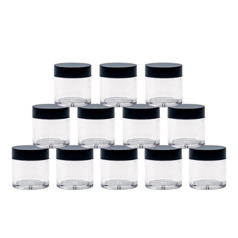 12pcs 10 Gram 10ml Jars, Sample Pots, Mini Jars With Lids, Clear Round ...