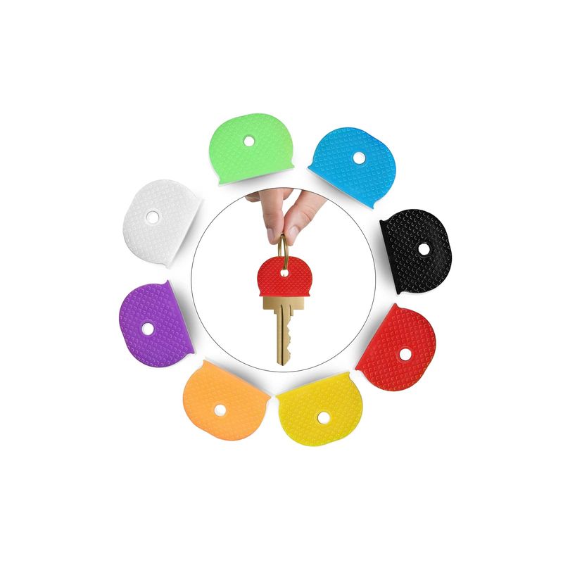 8 Pcs Key Covers, Key Caps Covers Caps Key Toppers Tags Set Flexible ...