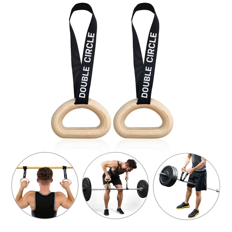 Double Circle Pull Up Handles - Pull Up Grips, LAT Pull Down Gym ...