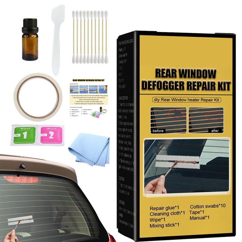 Pomberi Car Rear Window Defogger Repair Kit, Windshield Repair Kit ...