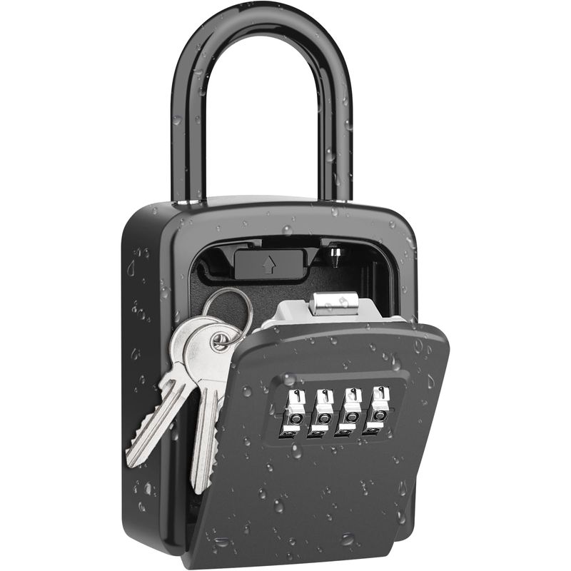 Diyife Key Safe, [Weatherproof] Portable Lock Box for Keys Outdoor with ...