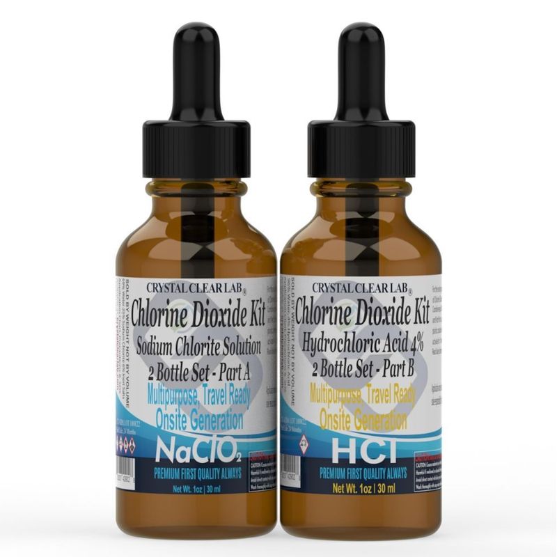 Chlorine Dioxide Kit, 4-5% Hydrochloric Acid and Sodium Solution, 1 Oz ...