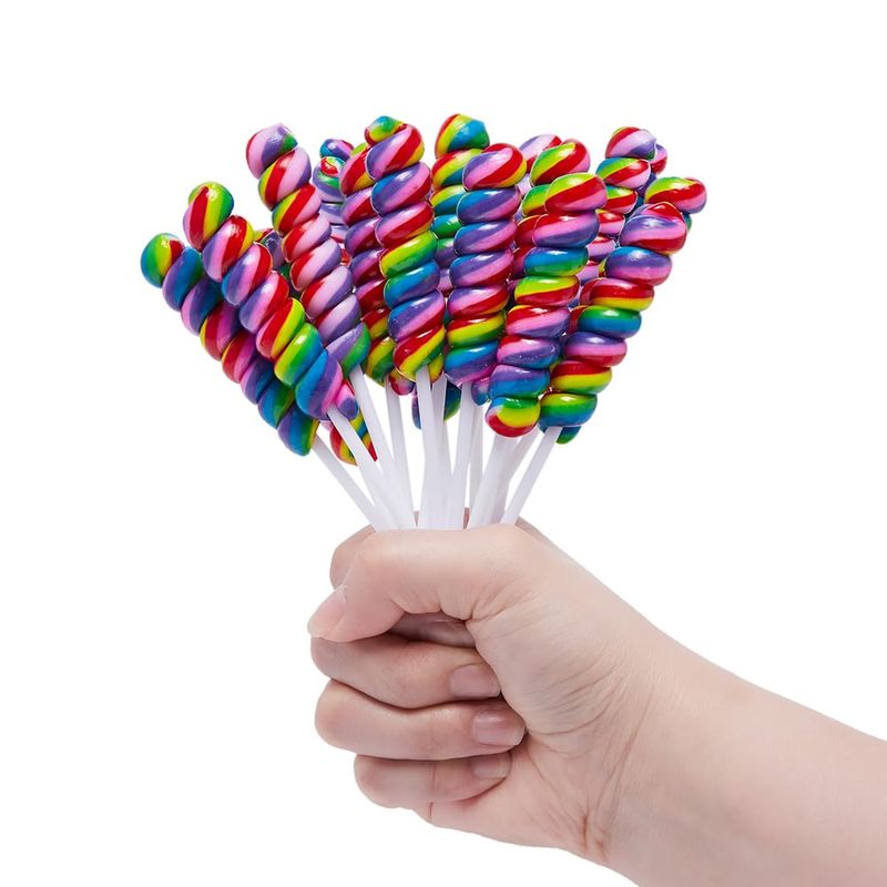 Twisty Lollipop, Rainbow Lollipops Individually Wrapped Bulk, Rainbow ...