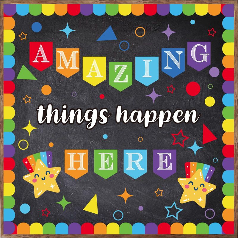 Welcome Back to School Bulletin Board Set, Amazing Things Happen Here ...