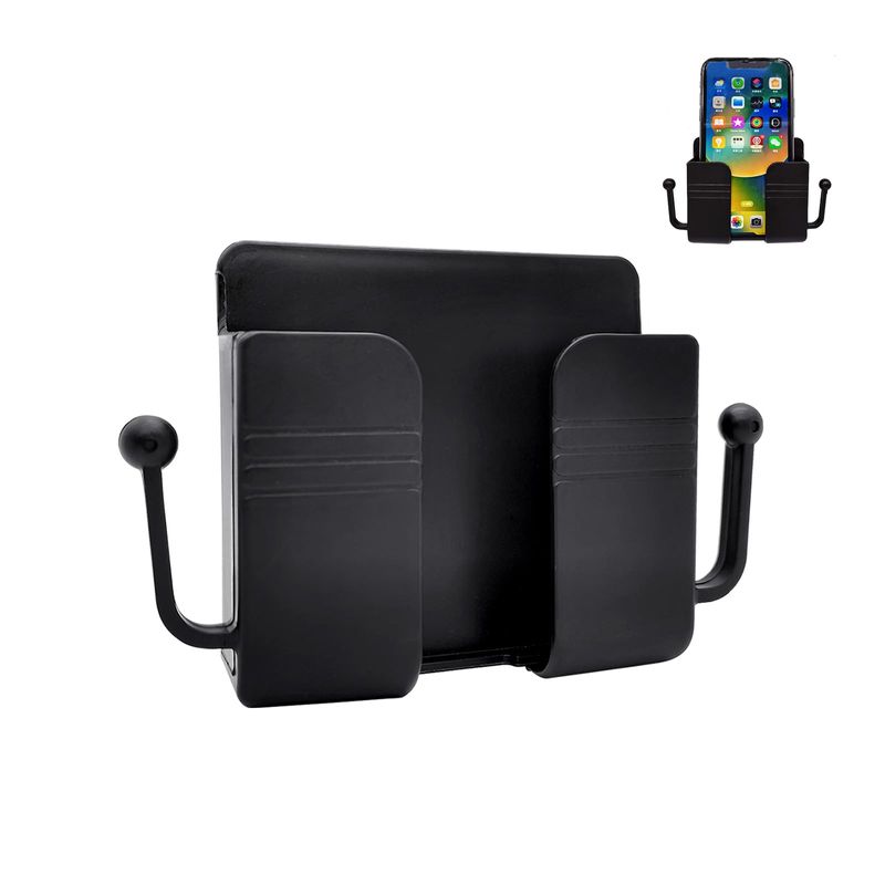 BlingKingdom Self-Adhesive Wall Mount Phone Holder with Hooks Phone ...