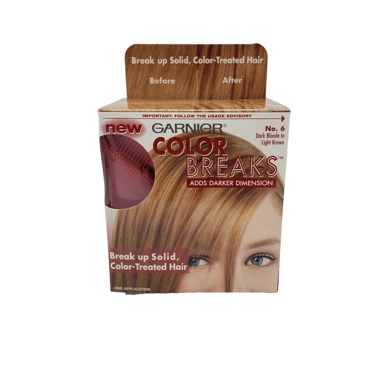 NEW Garnier Color Breaks Kit No. 6 Dark Blonde to Light Brown - Online ...