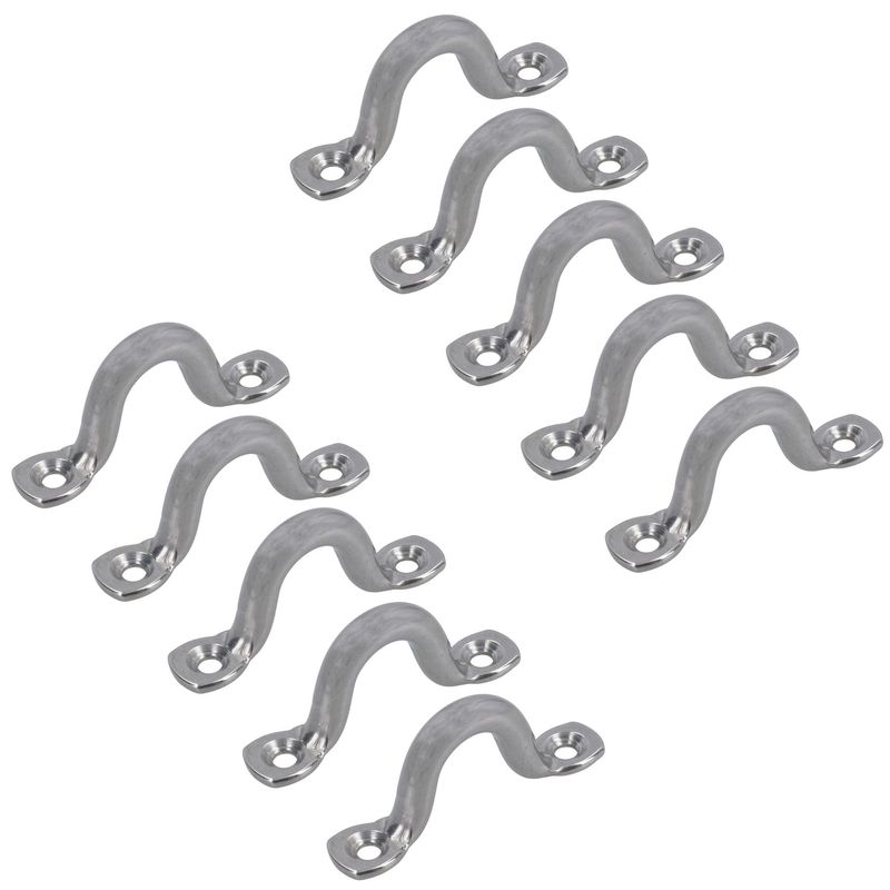 10 Pack 10mm Stainless Steel Wire Sheet Eye Tie Down Hook Strap 316 ...