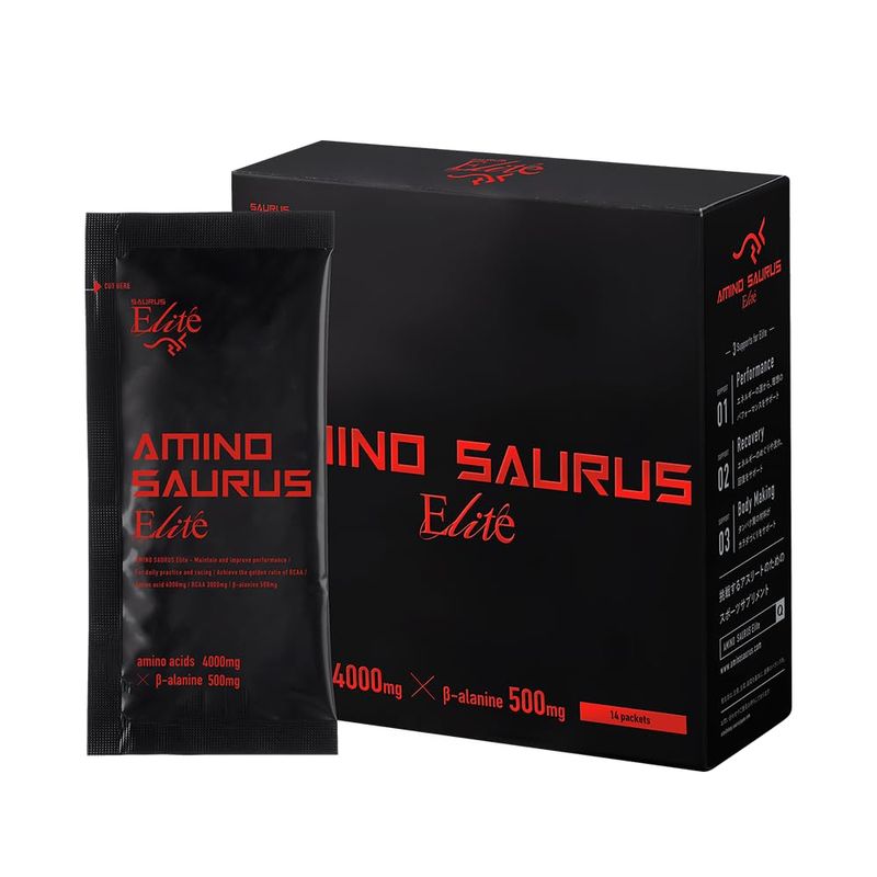 AMINO SAURUS Elite (アミノサウルス エリート) スポーツサプリメント BCAA アルギニン シトルリン オルニチン β-アラニン 14本入り 国産 ランナー アスリート ...