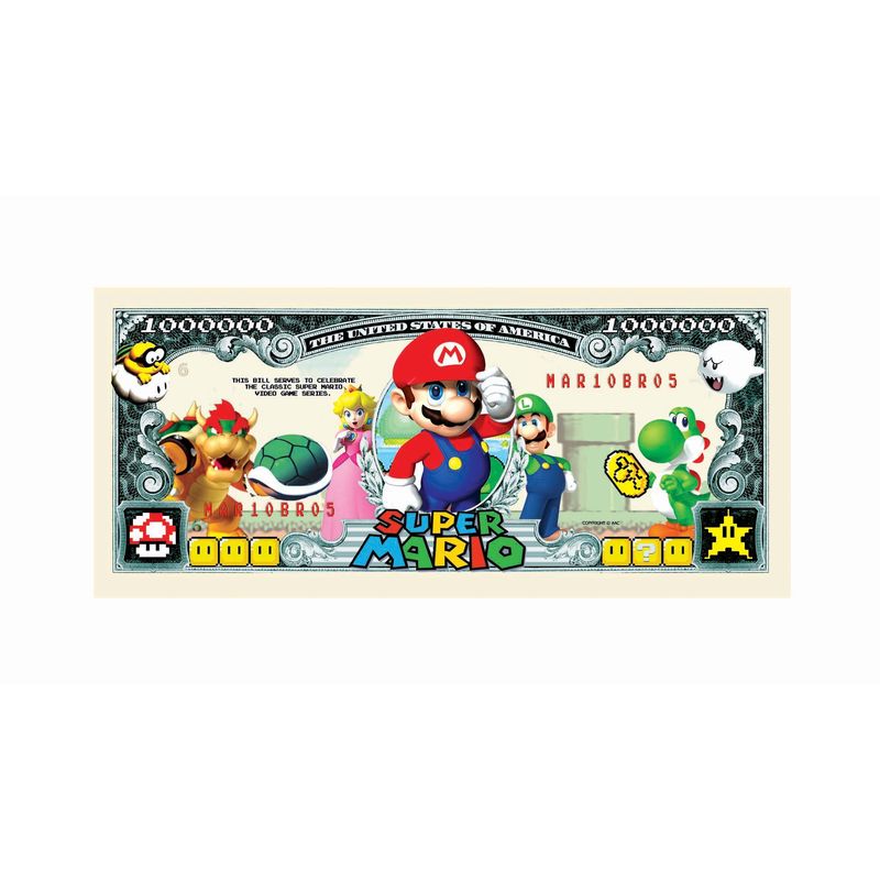 Pack of 5 - Super Mario Brothers Million Dollar Bills - Best Gift for ...