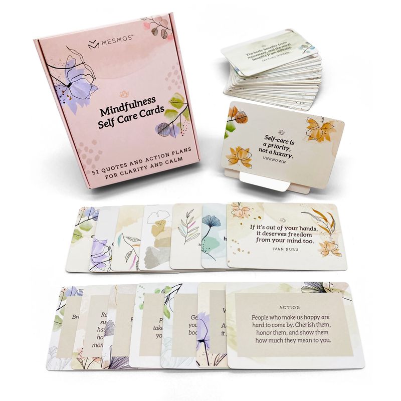 MESMOS 52 Mindfulness Cards with Action Plans. Relaxation Stress Relief ...