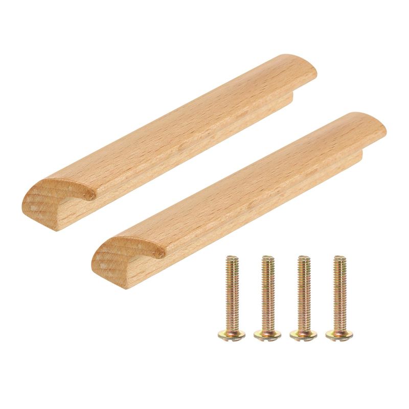 sourcing map 2Pcs Wood Drawer Pulls Handles, 64 mm/2.5" Hole Spacing ...