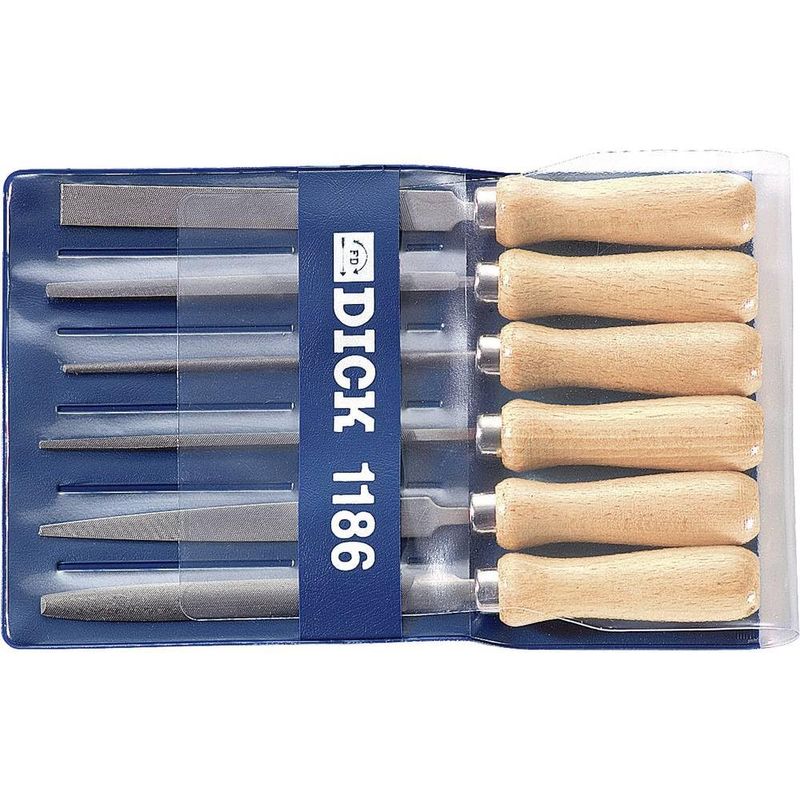 F. DICK Key File Set 6 Pieces 100 mm (Files for General Work, Cut 2 ...
