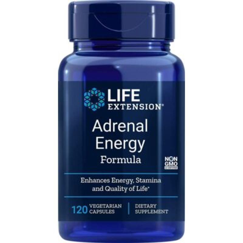 Life Extension Adrenal Energy Formula Stamina Supplement 120 Vegetarian ...