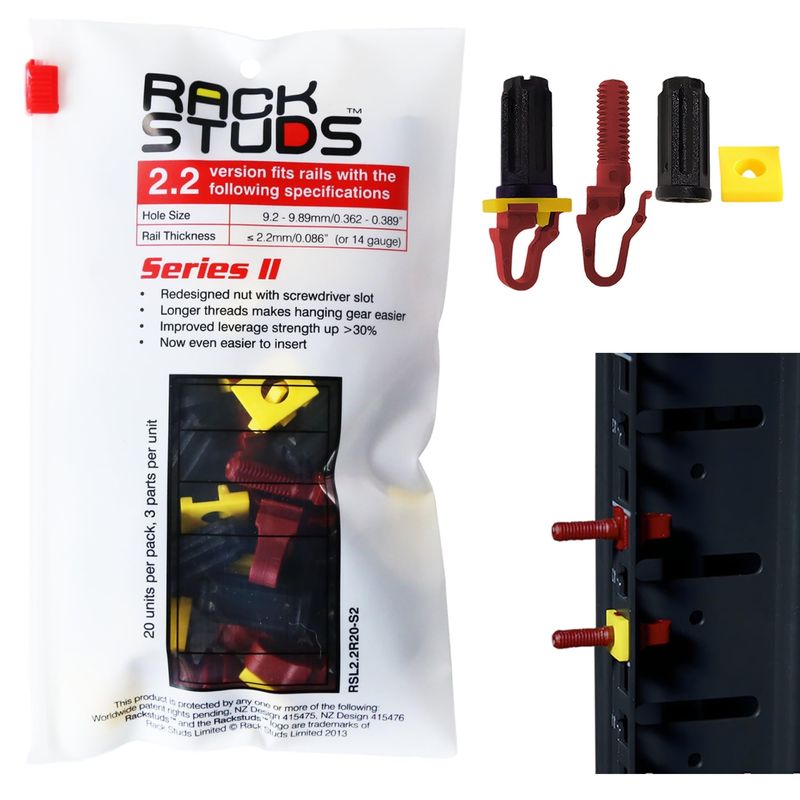 Rackstuds - R20 Rack Mount Solution II - Hardware Nuts & Screw ...
