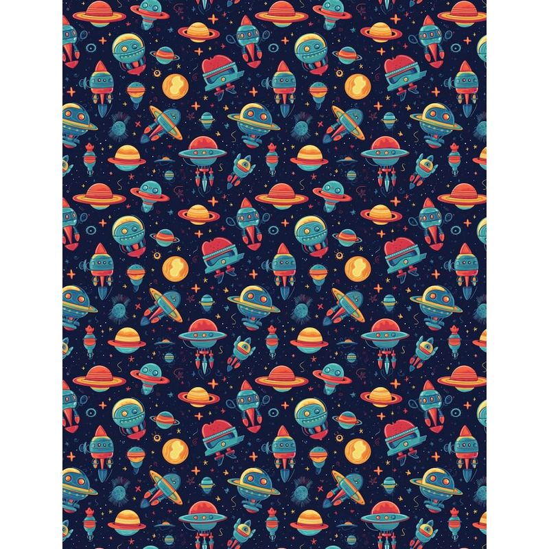 Space Planet Themed Spaceship Chocolate Transfer Sheet, A4 Size, Multi ...