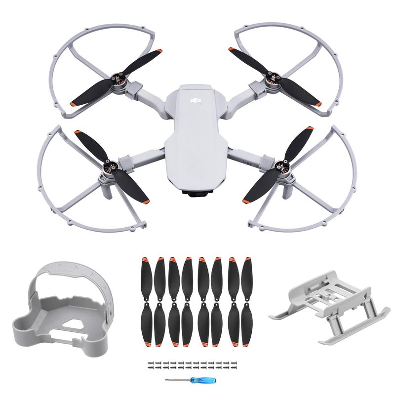 HeiyRC Mini 4K 2 SE Propellers Propeller Guard Landing Gear Leg Propeller Holder 16 Pcs Blades ...