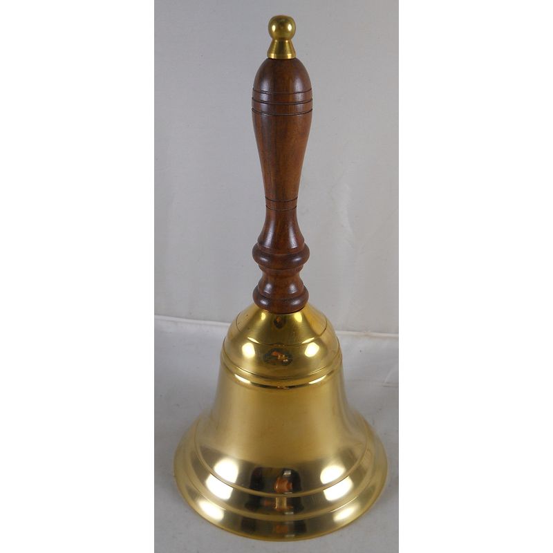 Solid Brass School Bell w/ Wood Handle ~ School Bell - Online ...
