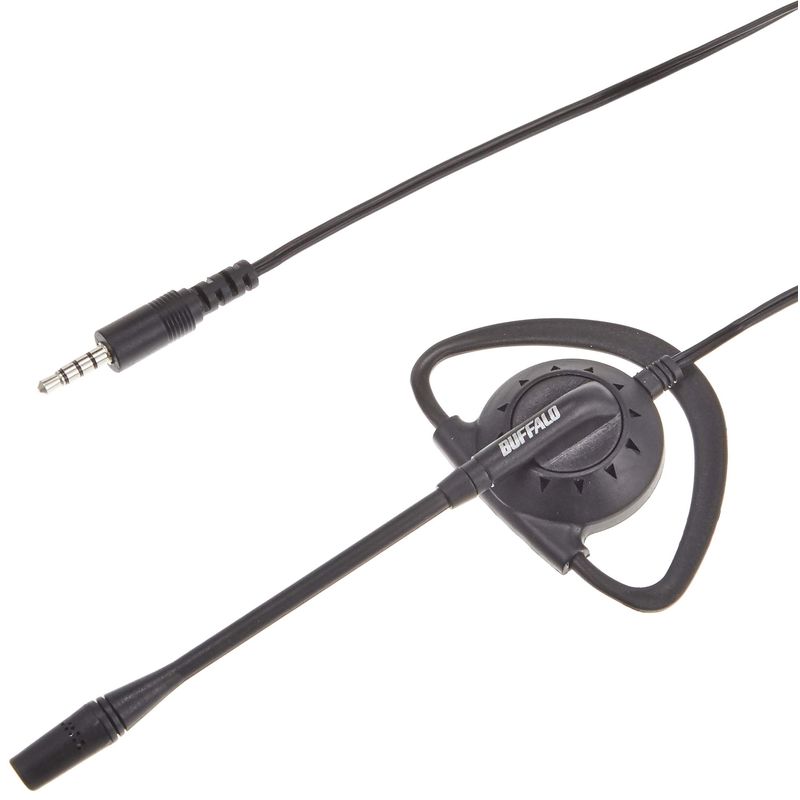 BUFFALO BSHSECM105BK 4 Pole Single Ear Hook Headset - EveryMarket