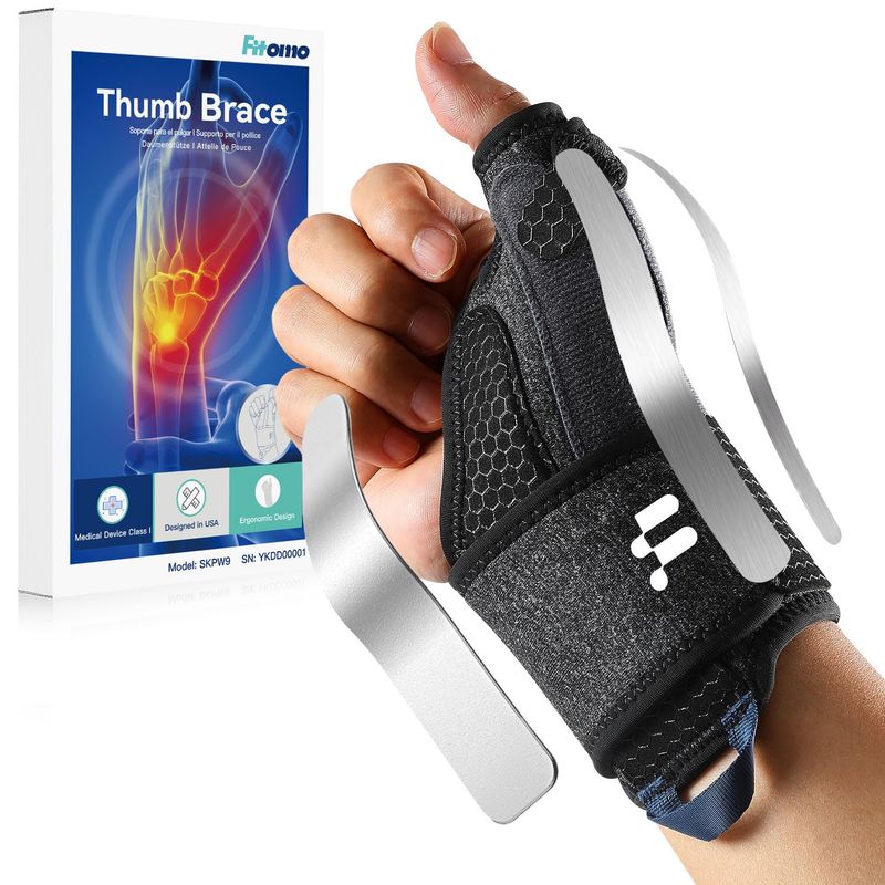 Fitomo All-in-One Thumb Brace with Palm & Wrist Stabilizer: Pain Relief ...