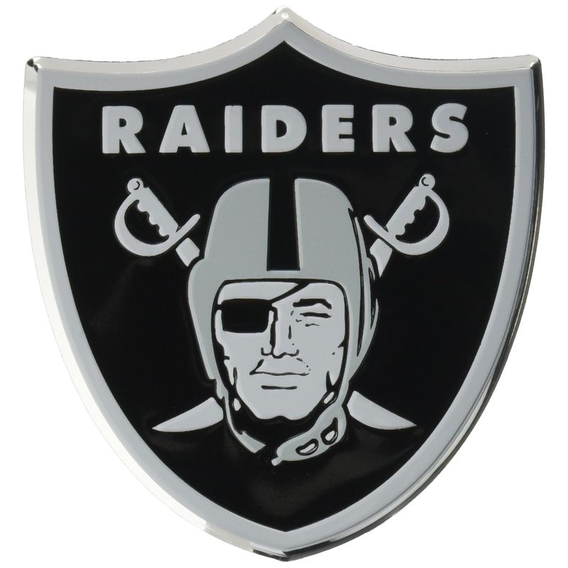 FANMATS 60466 Las Vegas Raiders Heavy Duty Aluminum Embossed Color ...