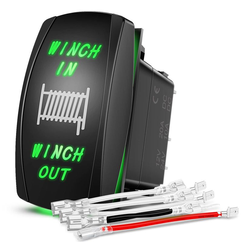 Nilight Winch Rocker Switch Momentary Toggle ON-Off-ON DPDT 7Pin 12V ...
