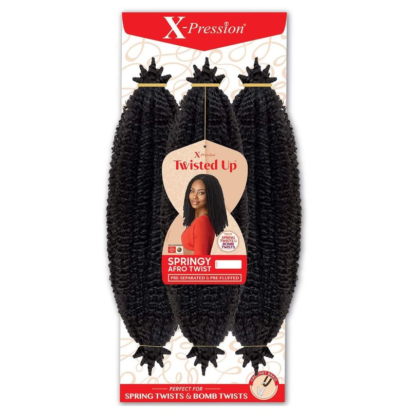 Outre Crochet Braids X-Pression Twisted Up 3X Springy Afro Twist 16" (3 ...